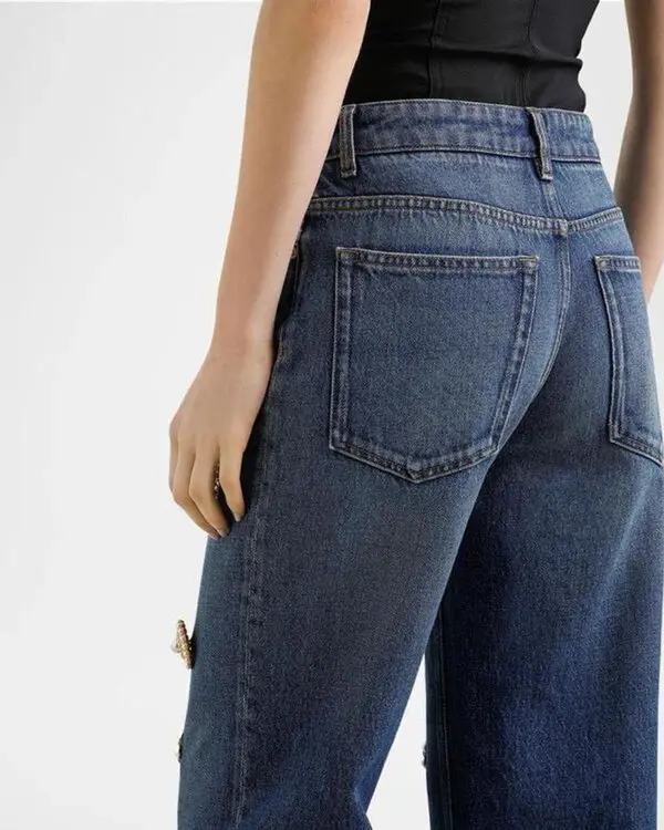 Dolce & Gabbana Adon Tavex Embellished Straight-leg Jeans