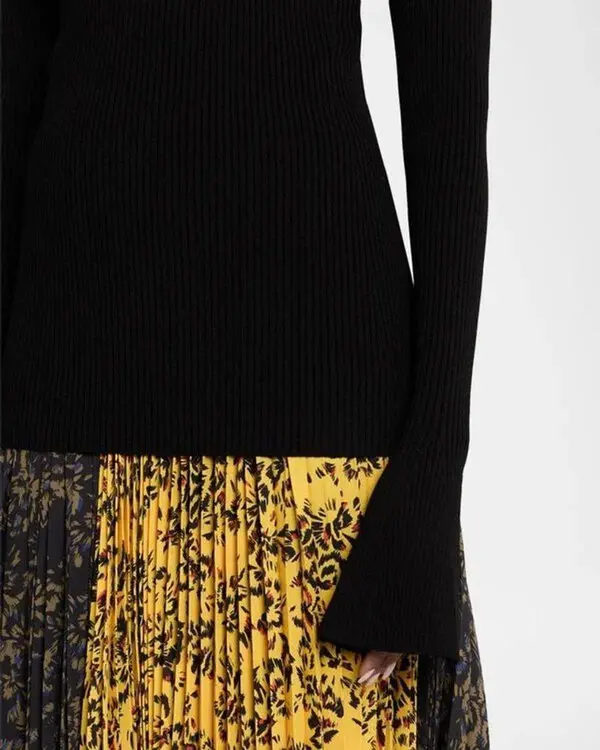 Proenza Schouler Nir Bell Sleeve Ribbed Sweater