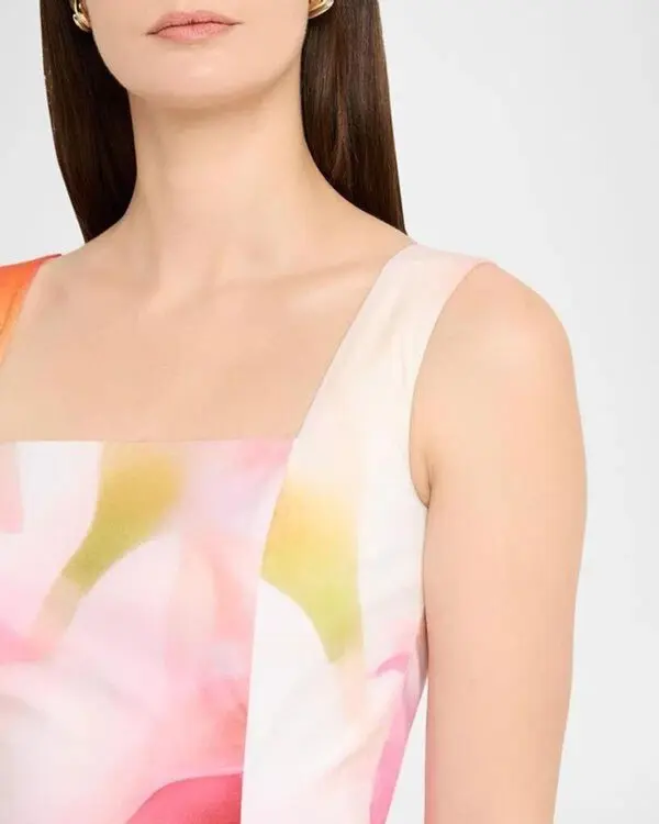 Prabal Gurung Square-neck Floral-print Maxi Tank Dress