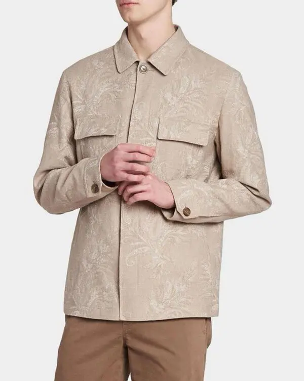 Etro Apos;s Paisley Jacquard Cotton Overshirt