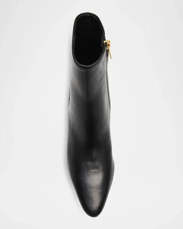 Veronica Beard Agnes 65mm Leather Ankle Boots - Black