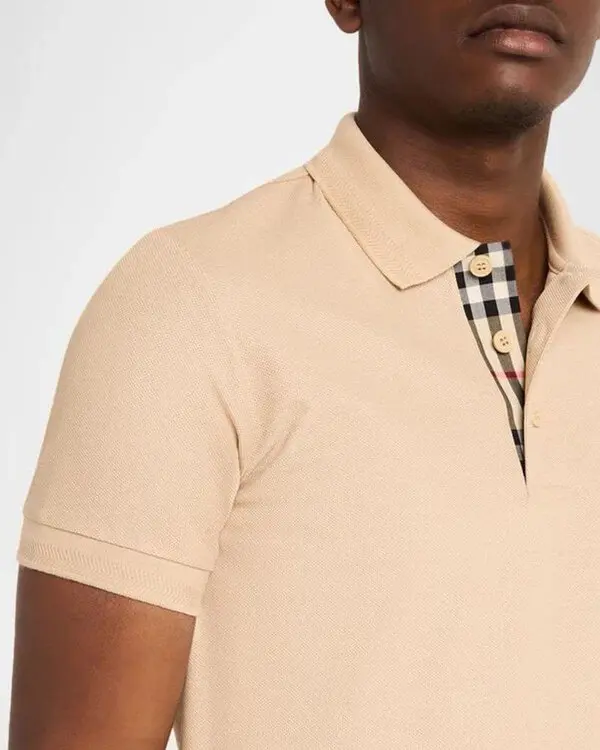 Burberry Apos;s Cotton Pique Check-placket Polo Shirt