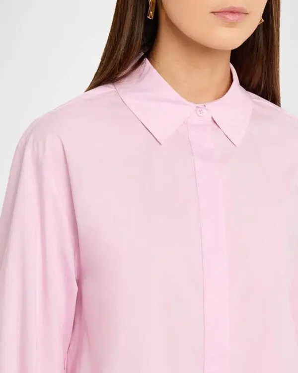 Simkhai Renata Cropped Button-front Shirt - Tulip