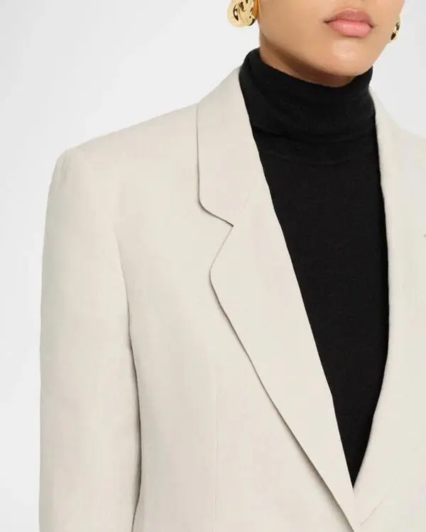Giorgio Armani Linen Single-breasted Blazer Jacket