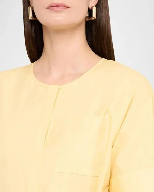 Kobi Halperin Loretta Cotton-blend Tie-waist Shirtdress - Chamomille