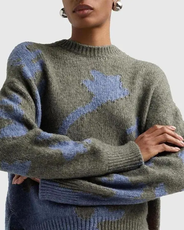 Proenza Schouler White Label Cathy Abstract Rib-knit Sweater