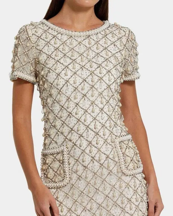 Mac Duggal Beaded Embellished Minidress