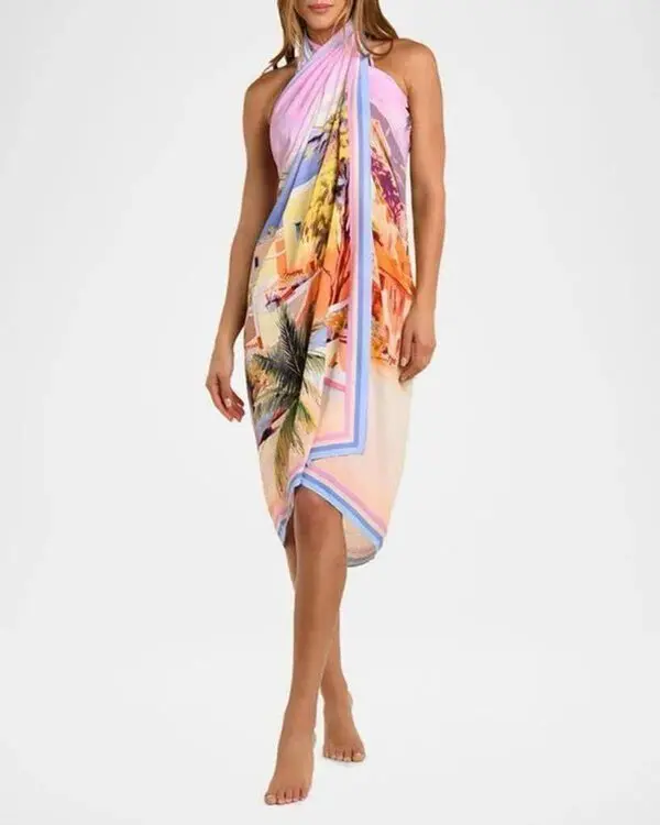 L & Apos;AGENCE Maribel Postcard Pareo Coverup - Multi