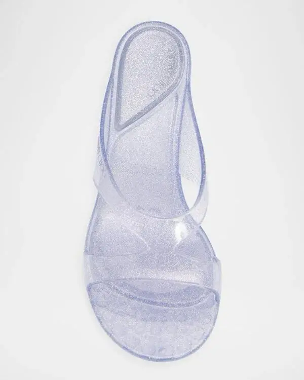 JIMMY CHOO Jelly Drop 50mm Glittery Tpu Sandals - Silver