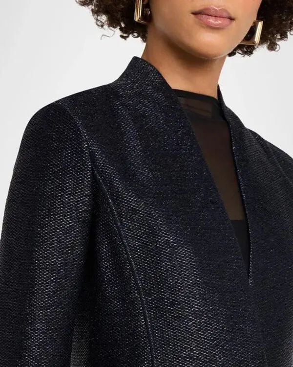 Giorgio Armani Metallic Raffia Single-breasted Jacket