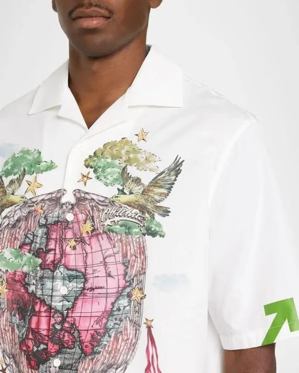 Off-White Apos;s Dream World Poplin Short-sleeve Shirt