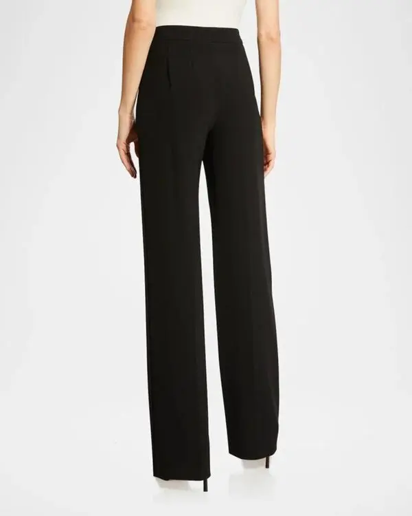 St. John Crepe Marocain Straight Leg Diana Pants