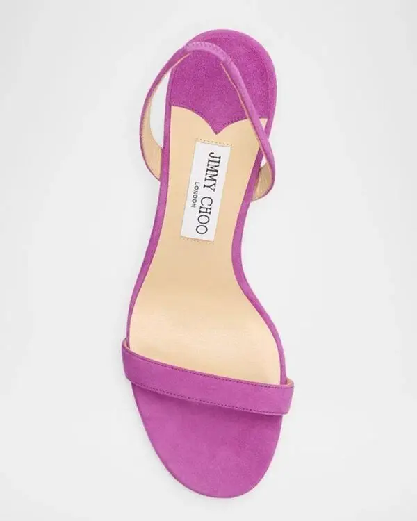 JIMMY CHOO Jenn 85mm Suede Slingback Sandals