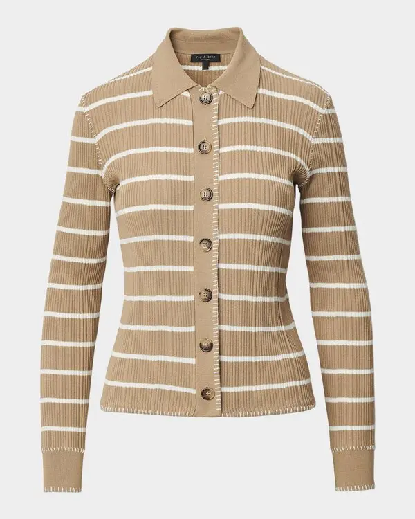 Rag & Bone Harper Striped Button-down Cardigan