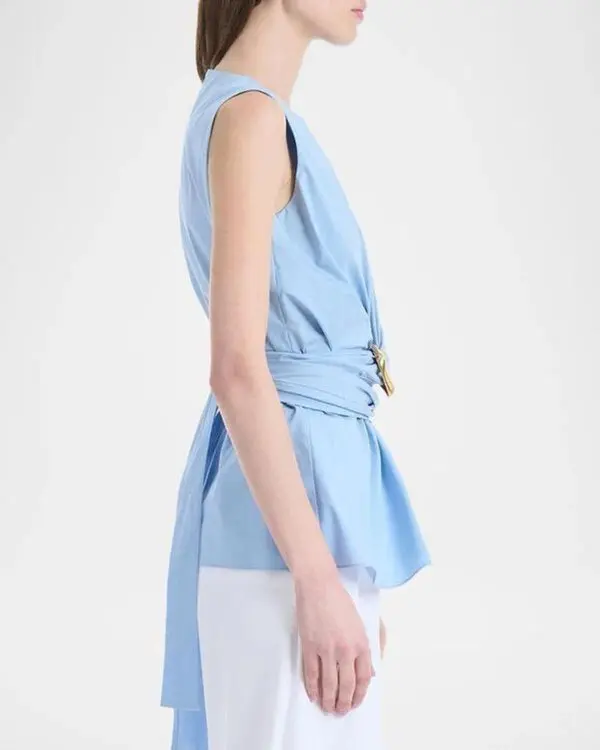 Altuzarra Tizzy Gathered Sleeveless Top