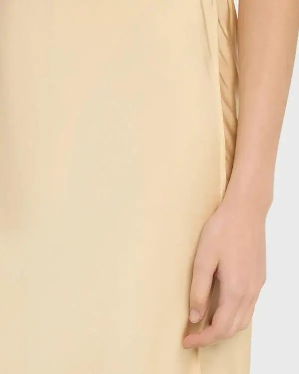 Vince Pull-on Satin Slip Skirt - Chamomile