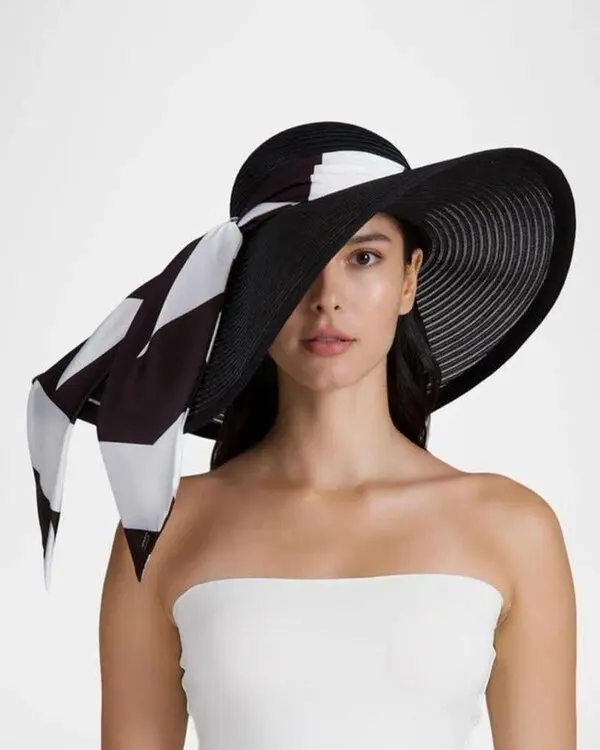 Eugenia Kim Sydney Wide-brim Sun Hat With Scarf
