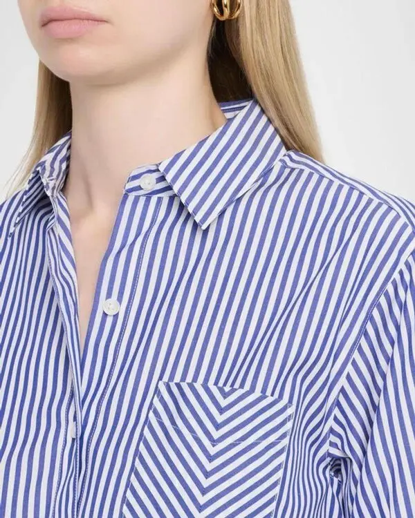 Rag & Bone Lucia Striped Cotton Poplin Shirt - Nvyst