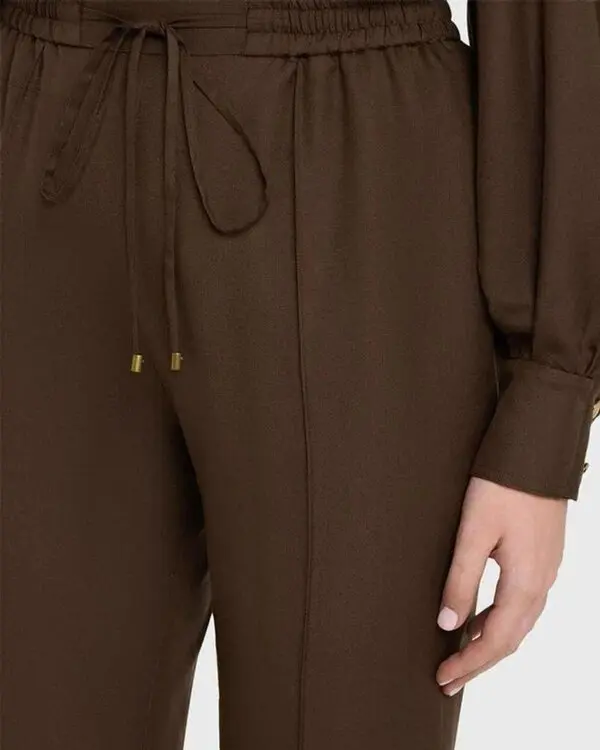 Zimmermann Luna Obi Track Pants - Chocolate