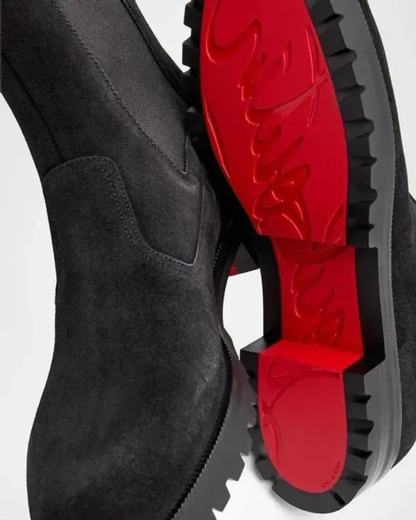 CHRISTIAN LOUBOUTIN Apos;s Cavernos Leather Chelsea Boots - Black