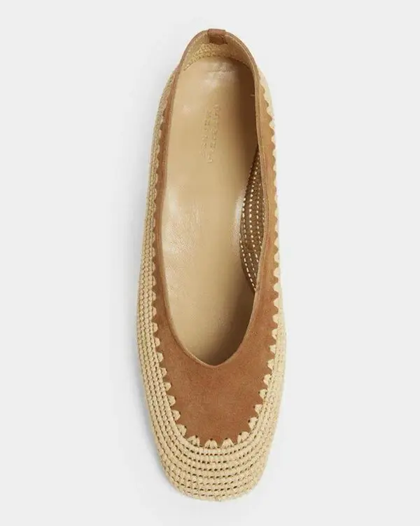 Gabriela Hearst Strength Raffia & Suede Block-heel Pumps - Camel