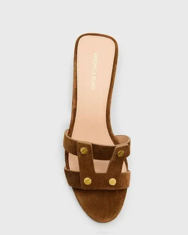 Veronica Beard 55mm Via Suede Block-heel Sandals