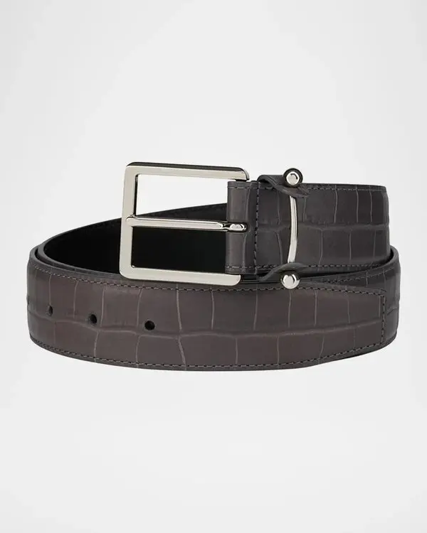 CHRISTIAN LOUBOUTIN Apos;s Chambeliss Croc-effect Leather Belt