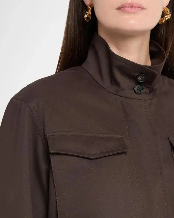 THE ROW Floriane Cotton-cashmere Utility Jacket - Chestnut