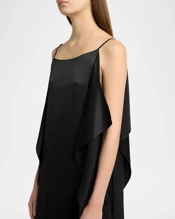 THE ROW Kylo Draped Silk Maxi Dress