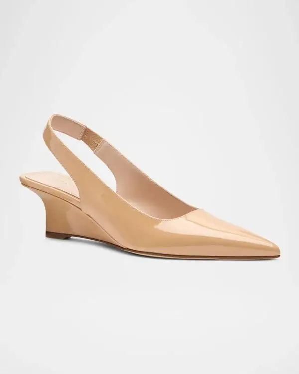 STUART WEITZMAN Vinnie 50mm Patent Leather Slingback Pumps