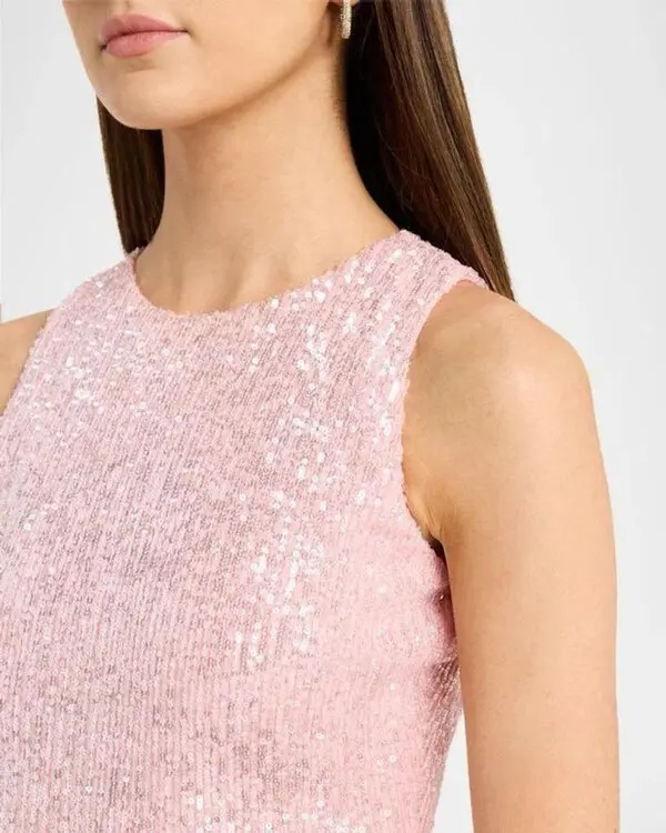 Prabal Gurung Sequined Halter Midi Tube Dress
