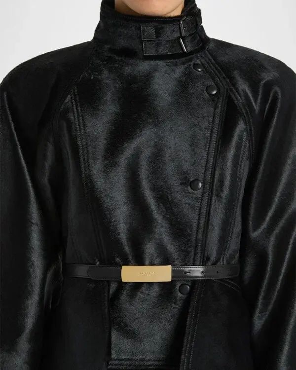 Balmain Logo-plaque Leather Belt - Noir