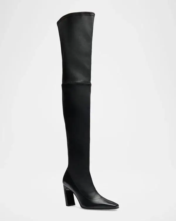 STUART WEITZMAN 85mm Ultrastassi Stretch Leather Over-the-knee Boots