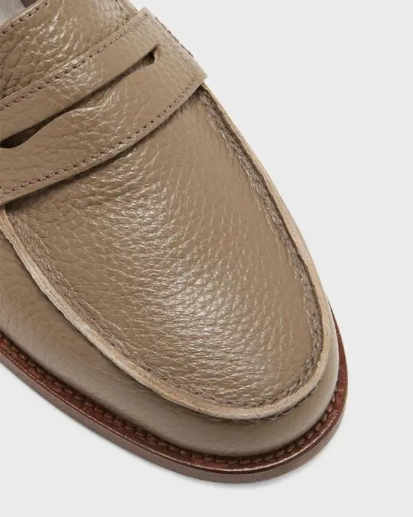 Manolo Blahnik Perrita Leather Penny Loafers