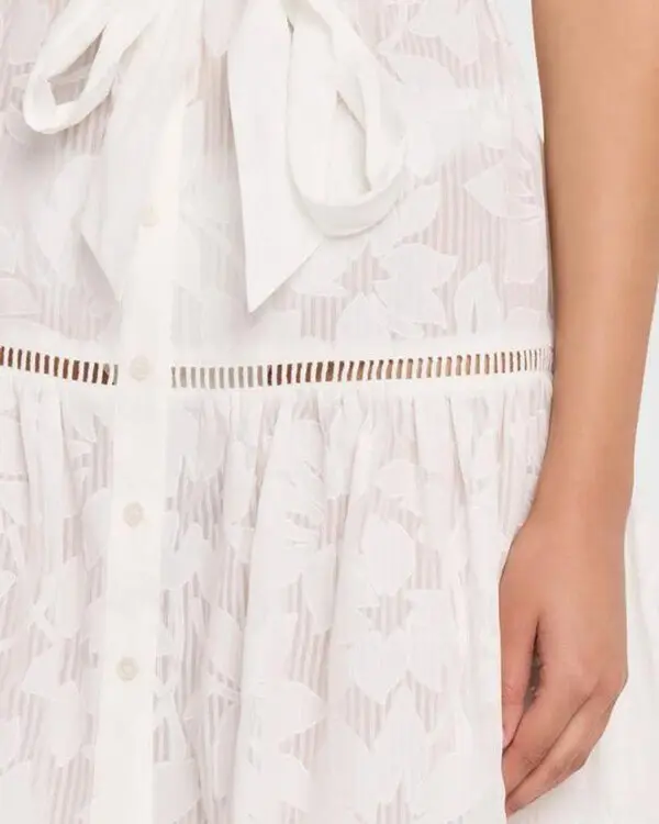 Shoshanna Floral Ruffle Mini Shirtdress