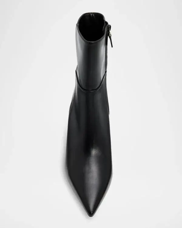 STUART WEITZMAN 85mm Vinnie Leather Wedge Booties