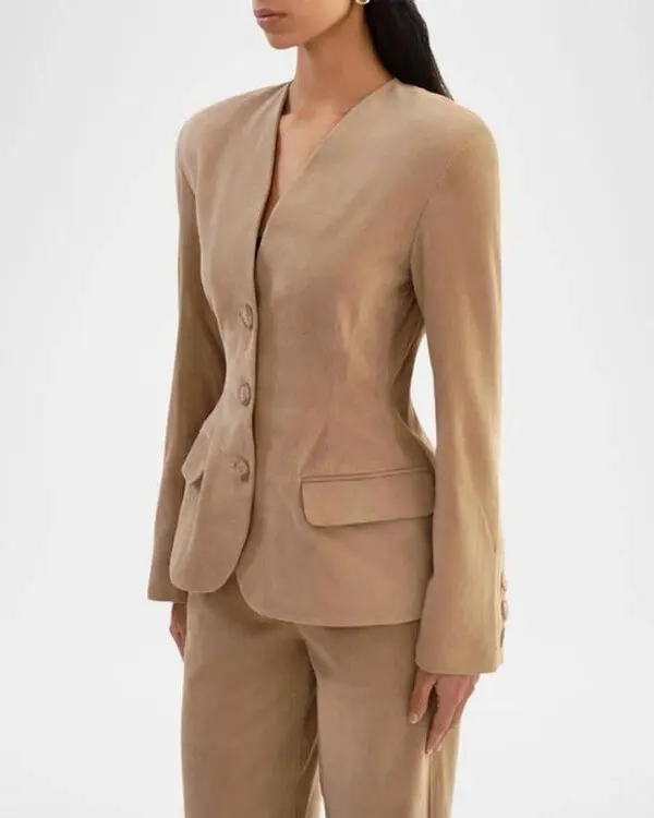 LAMARQUE Abitha Hourglass Suede Jacket