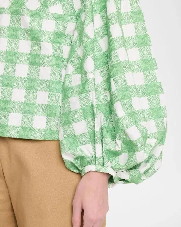 Rosie Assoulin Balloon-sleeve Empire Off-the-shoulder Top