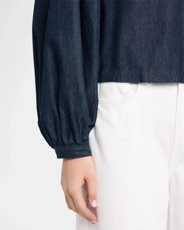 FRAME The Off-duty Long-sleeve Top - Rinse