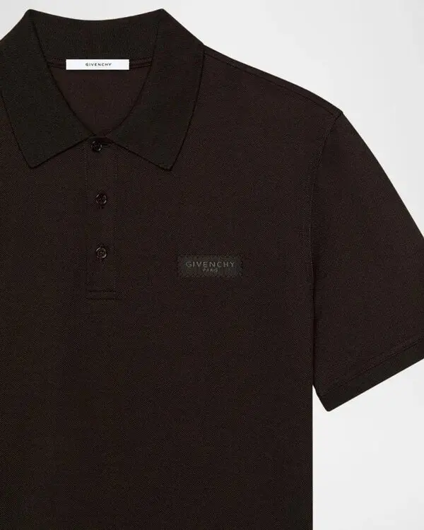 Givenchy Apos;s Grosgrain Label Cotton Polo Shirt