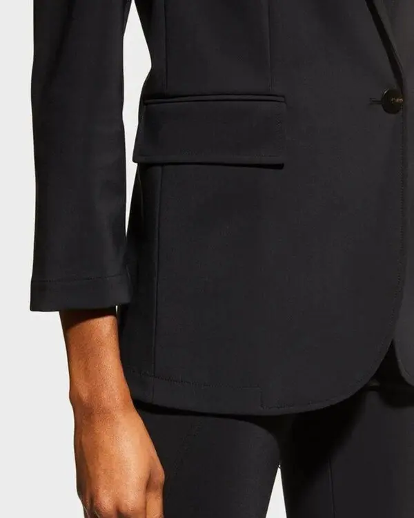 Theory Precision Ponte Boyfriend Blazer - Black