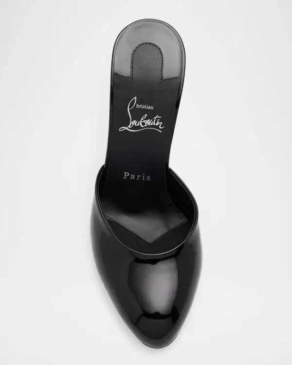 CHRISTIAN LOUBOUTIN 100 Mm Dolly Patent Leather Mules