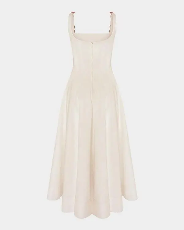 PatBO Gabriela Beaded Fit-&-flare Midi Dress