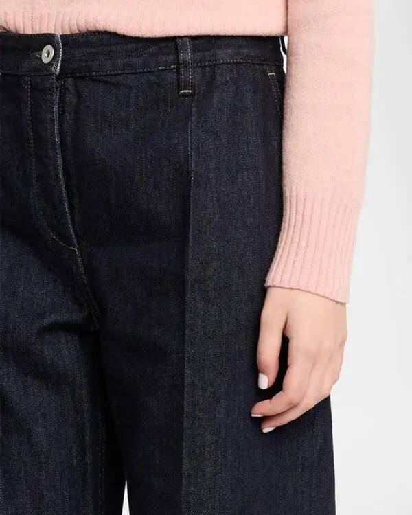 JIL SANDER Creased Straight-leg Denim Trousers