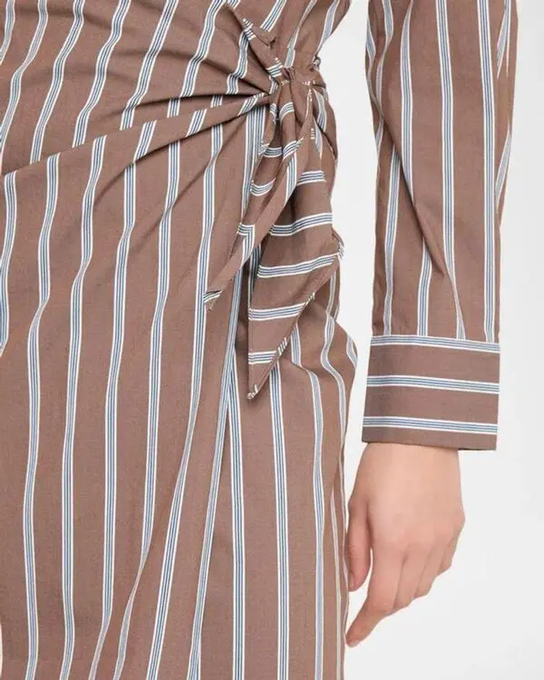 Vince Stripe Wrap Shirtdress
