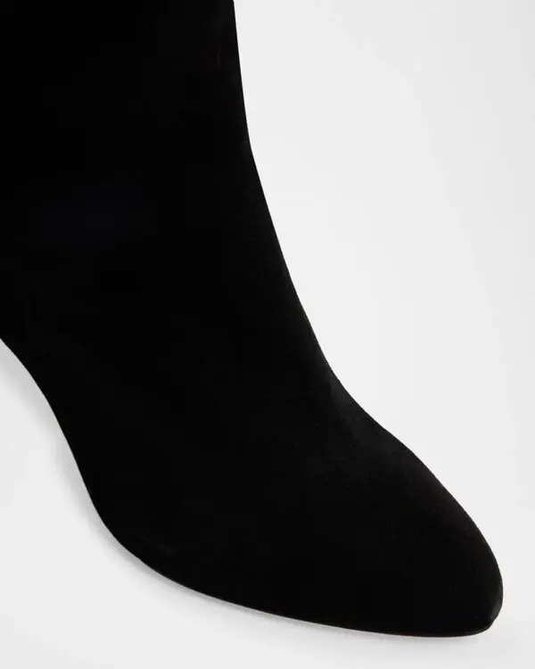CHRISTIAN LOUBOUTIN 85mm Fannylove Suede Knee-high Boots - Black