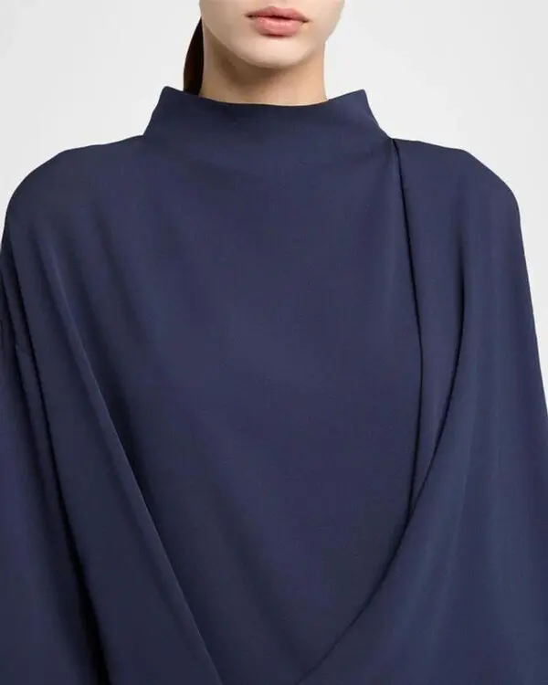 Giorgio Armani Draped Silk Georgette Shirt