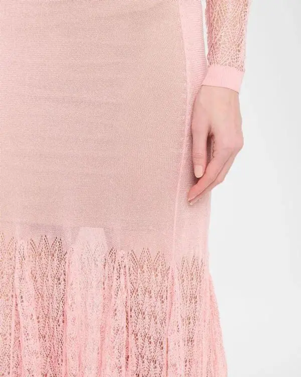 Prabal Gurung Pointelle Knit Maxi Skirt