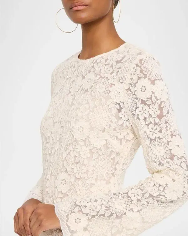 Veronica Beard Teresia Floral Lace A-line Minidress