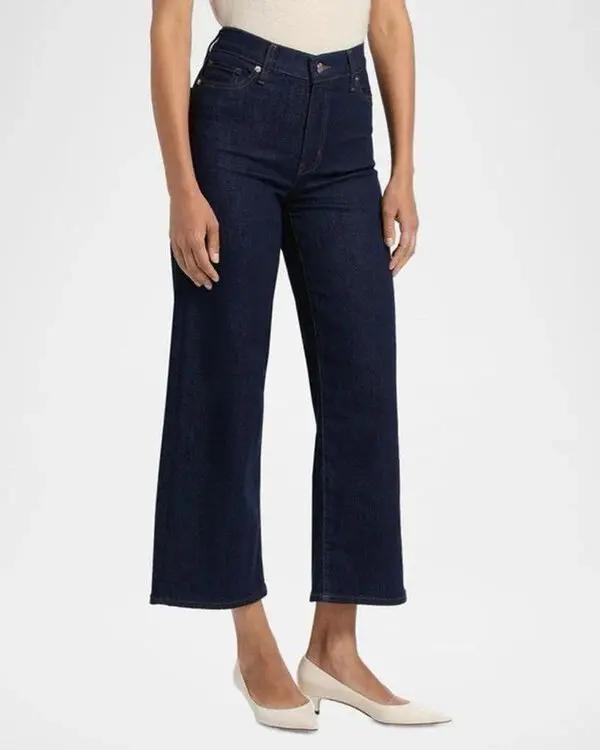 FRAME Le Slim Palazzo Crop Jeans - Rinse